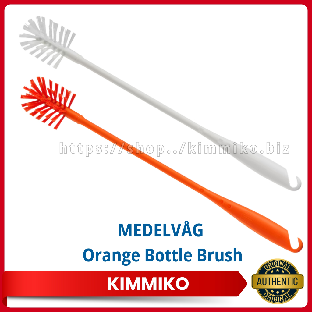 Original IkeaSweden Bottle Brush Medelvag, Orange White Authentic ...