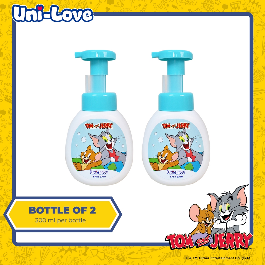 Uni-Love Tom and Jerry Baby Bath 300ml Bottle of 2 | Shopee Philippines