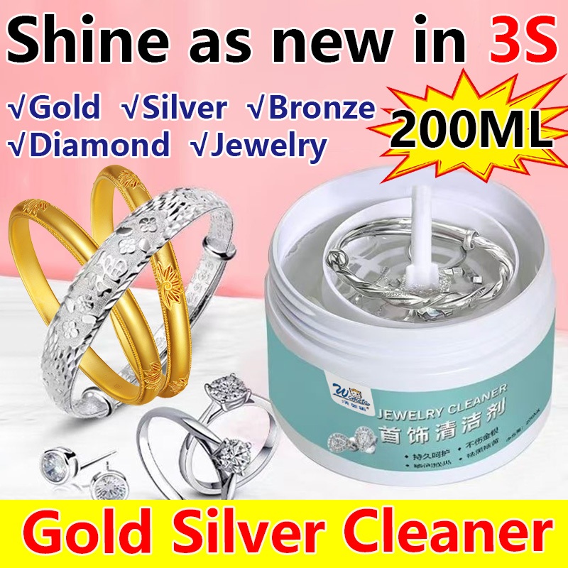 Silver cleaner liquid 200g panlinis ng Gold Silver Cleaner Jewelry ...