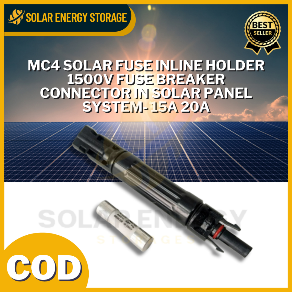 MC4 Solar Fuse Inline Holder 1500V Fuse Breaker Connector in Solar ...
