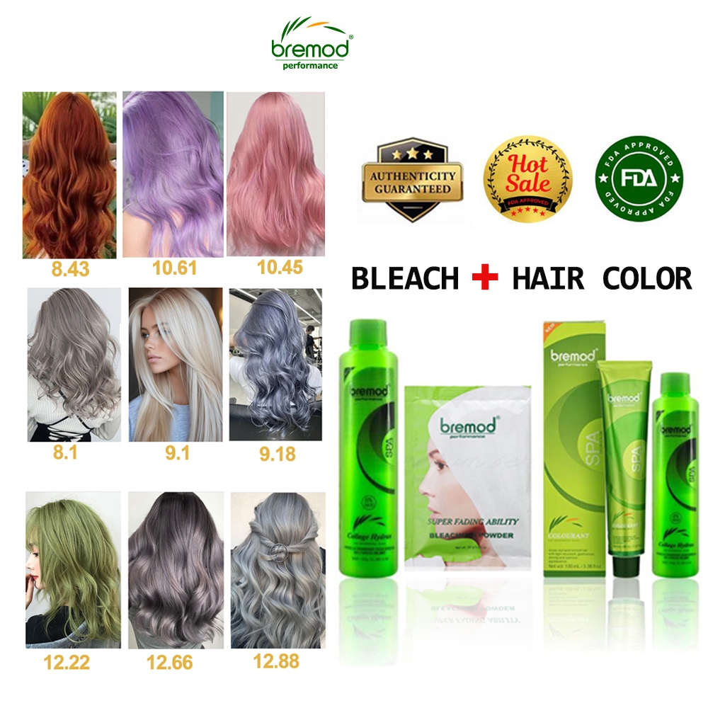 Bremod Hair Color Set Bleach Request Fashion Color Milk Tea Ash ...