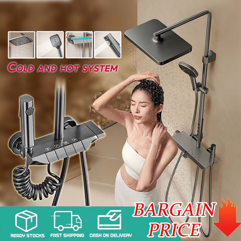 SUS 304 Bathroom Shower Set Home Full Copper Hotel Booster Shower with ...