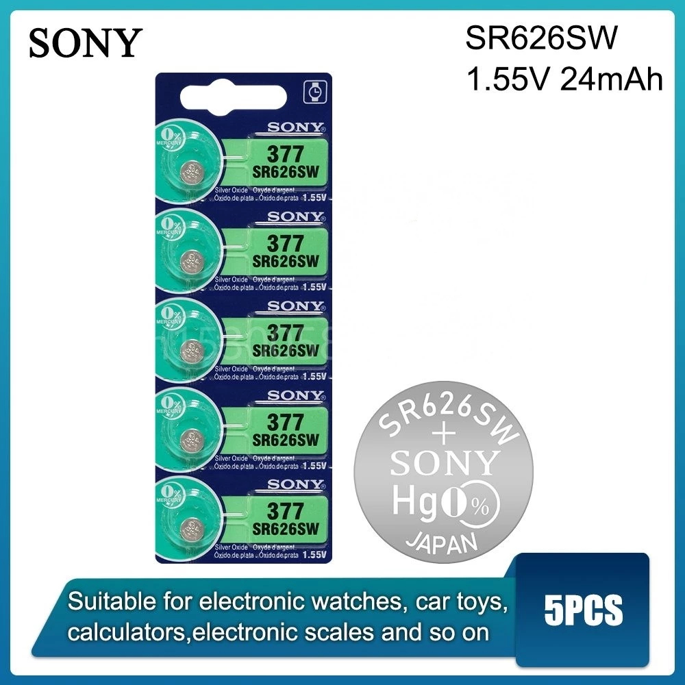 SONY 377 377A SR626SW AG4 SR626 LR66 LR626 AG 4 1.55V Silver Oxide Battery for Watch Clock Toys ...