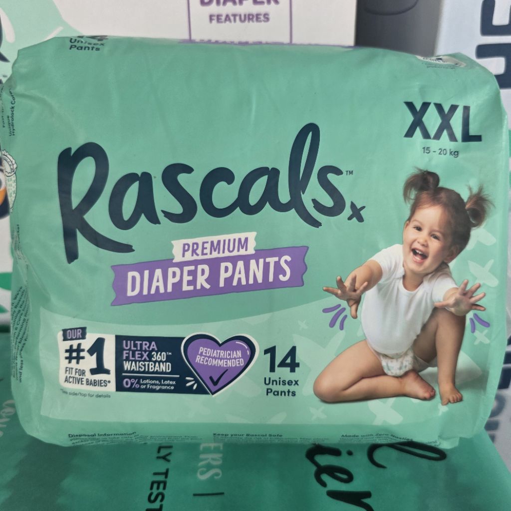 14pcs XXL New Rascals Premium Diaper Pants (Rascal + Friends) | Shopee ...