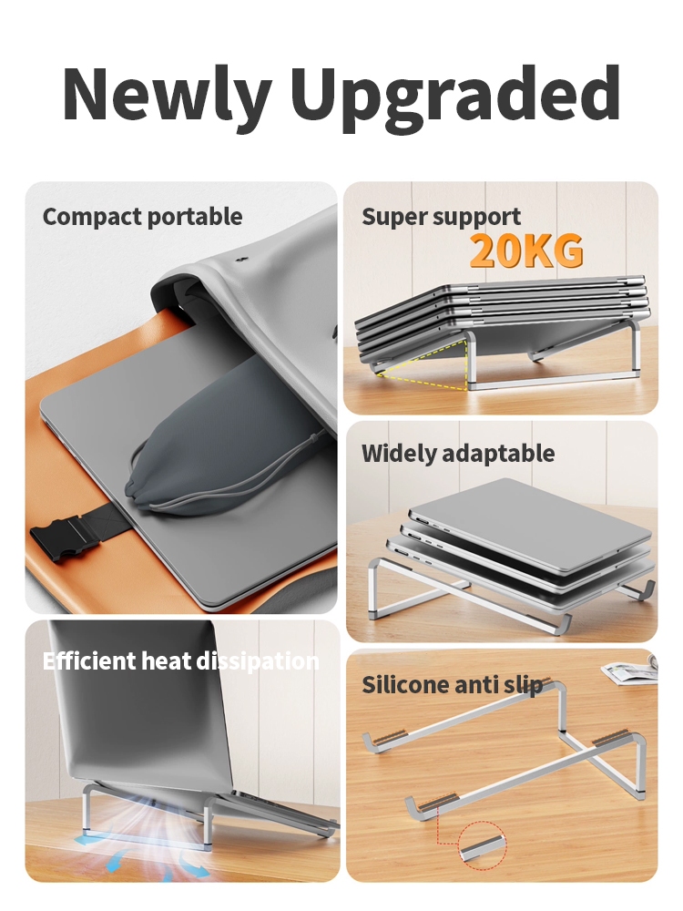 ICON Laptop Stand Aluminum Alloy Foldable Hands-Free Desktop Stand With ...