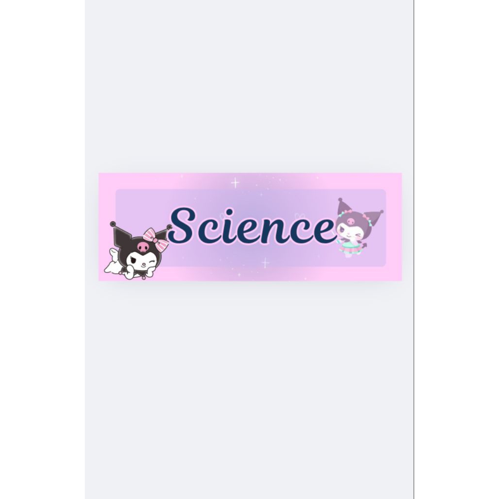 Kuromi Theme Notebook Label Sticker Matatag Curriculum For Grade 1 to ...