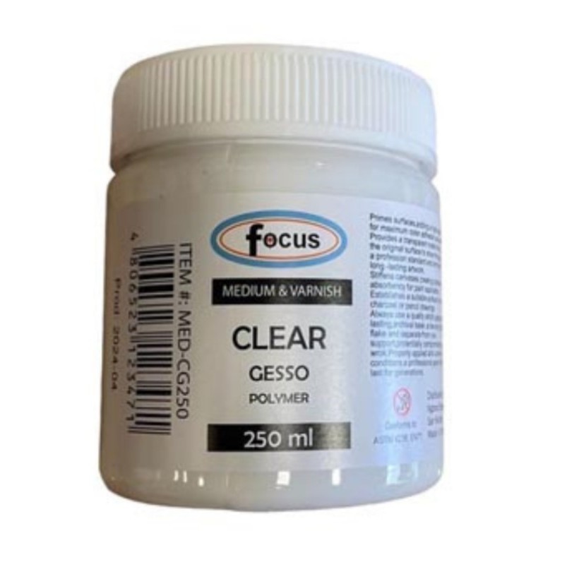 Focus Clear Gesso – Transparent Primer with Toothy Texture for Mixed ...