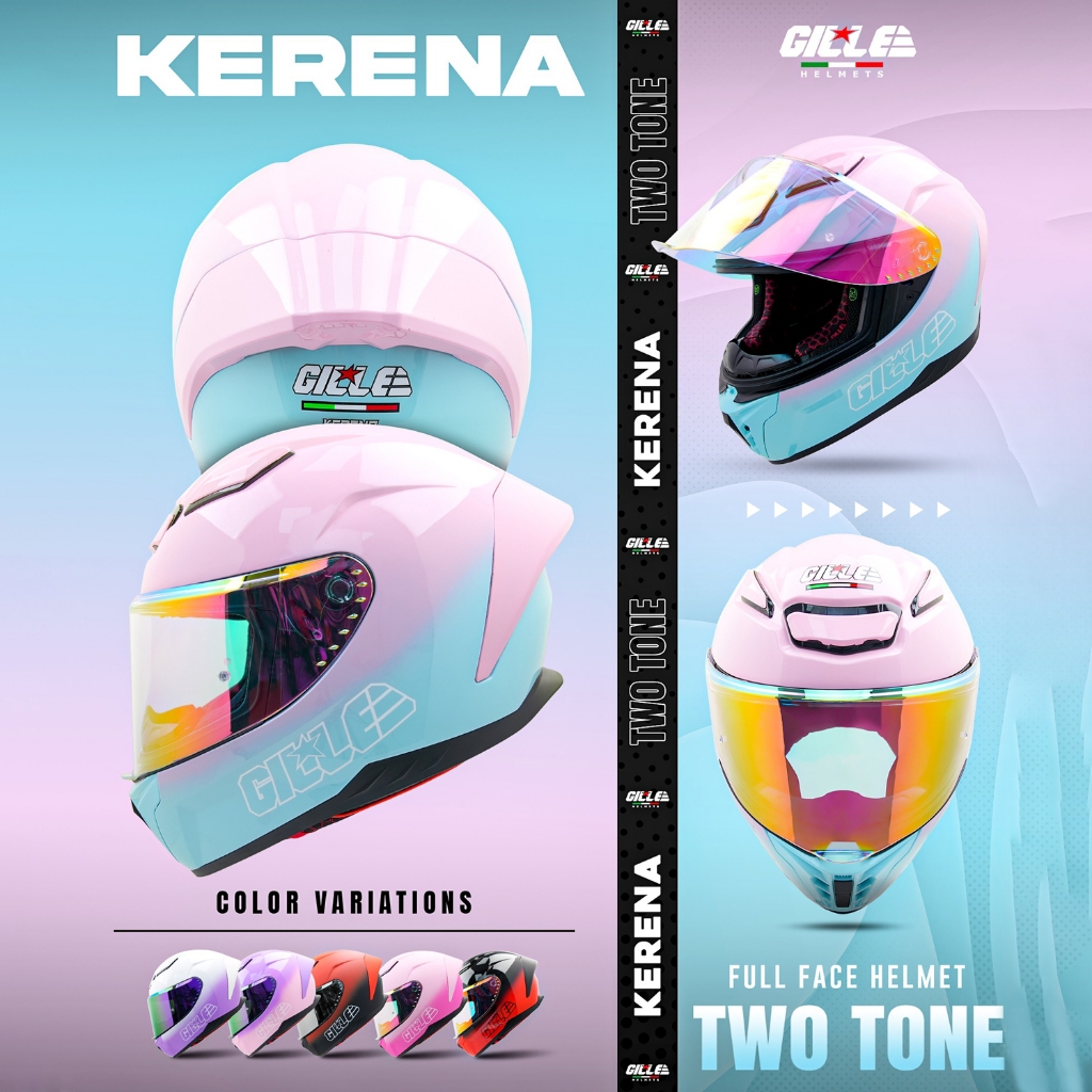 GILLE FF007 KERENA Helmet Full Face revo lens Motorcycle Helmet For ...