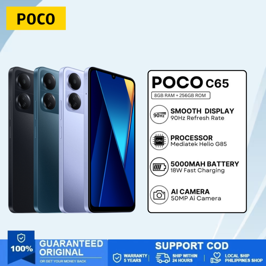 [Free Shipping] New Xiaomi POCO C65 Smartphone | 8GB+256GB | MediaTek Helio G85 | 6.74" 90Hz ...