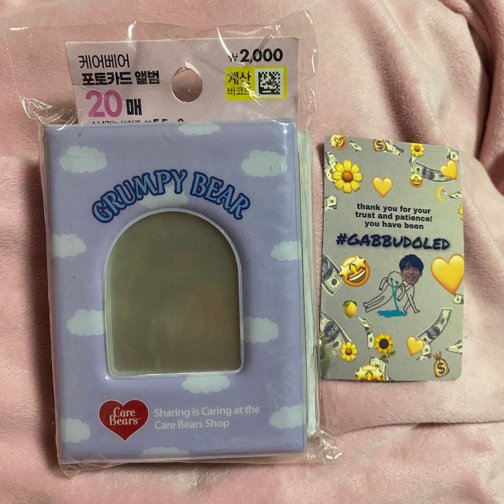 CARE BEARS x DAISO KOREA Grumpy Bear 1p Coll Book Photocard Binder PC Collbook Kpop Polaroid ...