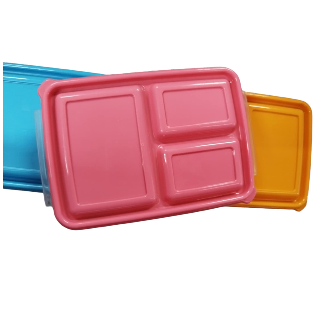 hi-top lunch box, bento box 3 division food storage, baonan | Shopee ...