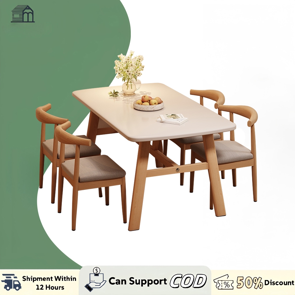 Nordic Dining Table And Chair Set Dining Table set 4/6 seaters Family ...