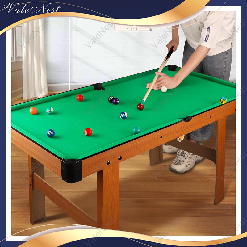 ValeNest Mini Pool Table Adjustable Wooden Durable Family Game Billiard ...