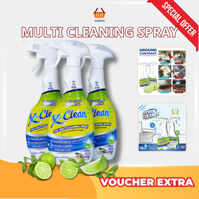 500ml X-Clean Tile Mold Cleaner Lemon Scented Cleaner Powerful Stain ...