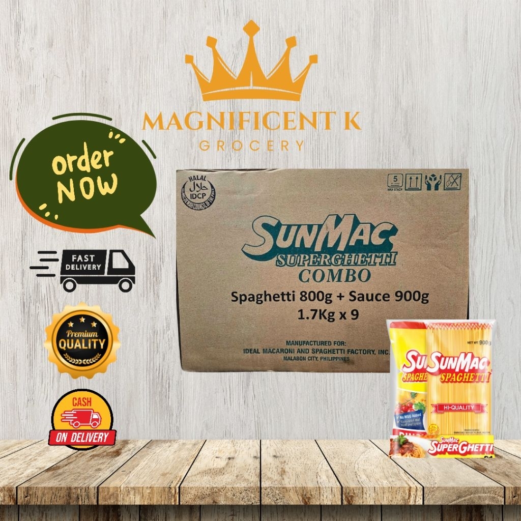 [9 packs] Ideal Sunmac Spaghetti Combo with Sauce (1 box) | Shopee ...