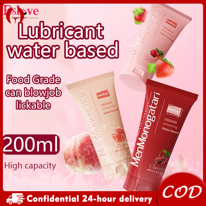 Lubricant water based three flavors/food grade lickable 200ml | Shopee ...