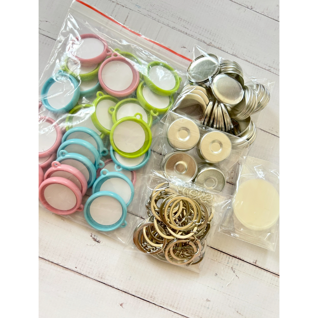 30pcs Double-sided Button Badge Keychain - mixed color (32mm) | Shopee ...