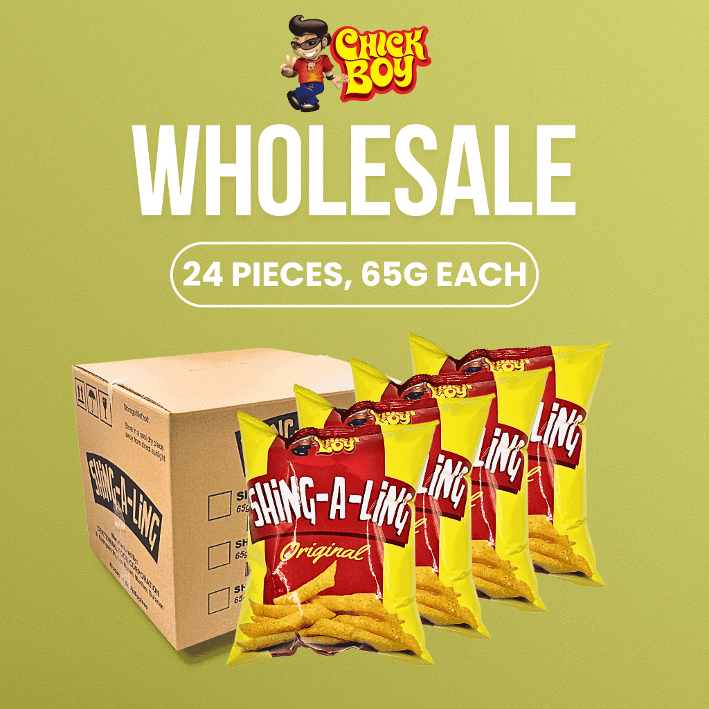 WHOLESALE ChickBoy Snacks Shing A Ling (65g / pack, 24pcs) | Shopee ...