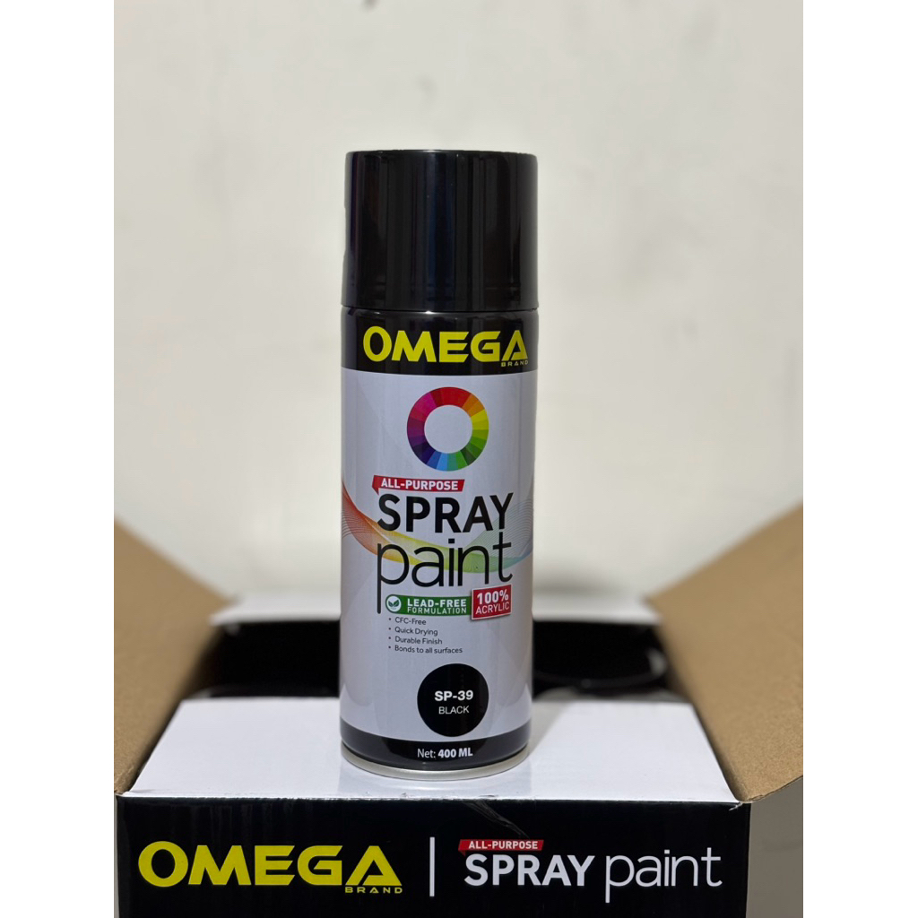 Omega Spray Paint Black 400ML | Shopee Philippines