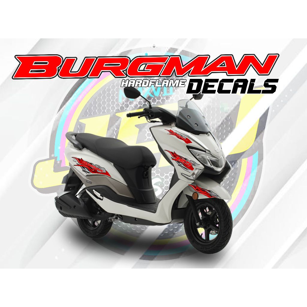 BURGMAN HARDFLAME DECALS - HIGH QUALITY STICKER | Shopee Philippines
