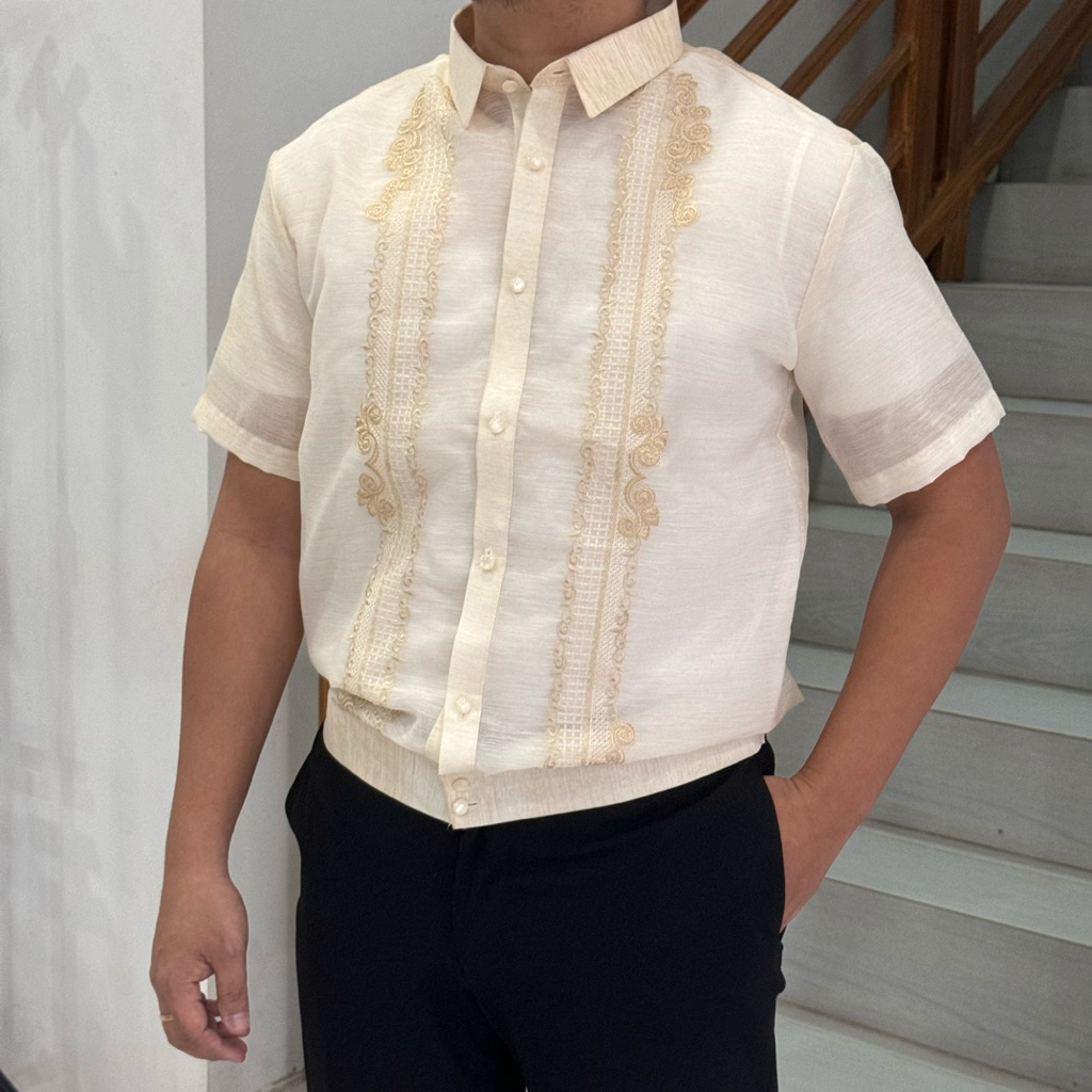 Polo jacket Barong BBM style Pinya Jusilyn | Shopee Philippines