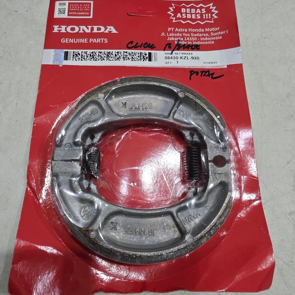 Honda Click Beat, pcx150 Brake Shoe (Genuine) | Shopee Philippines