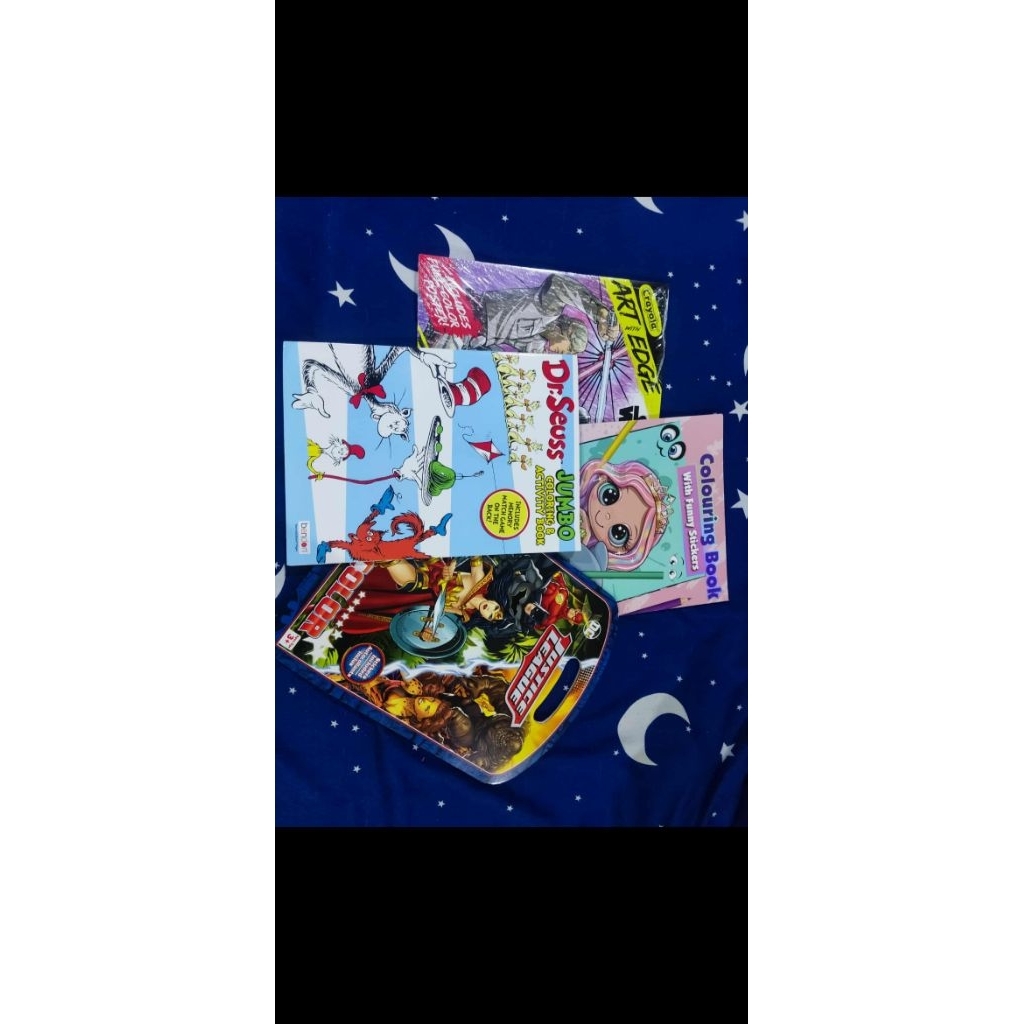 NEW coloring books comics cartoons with stickers posters fun activities ...