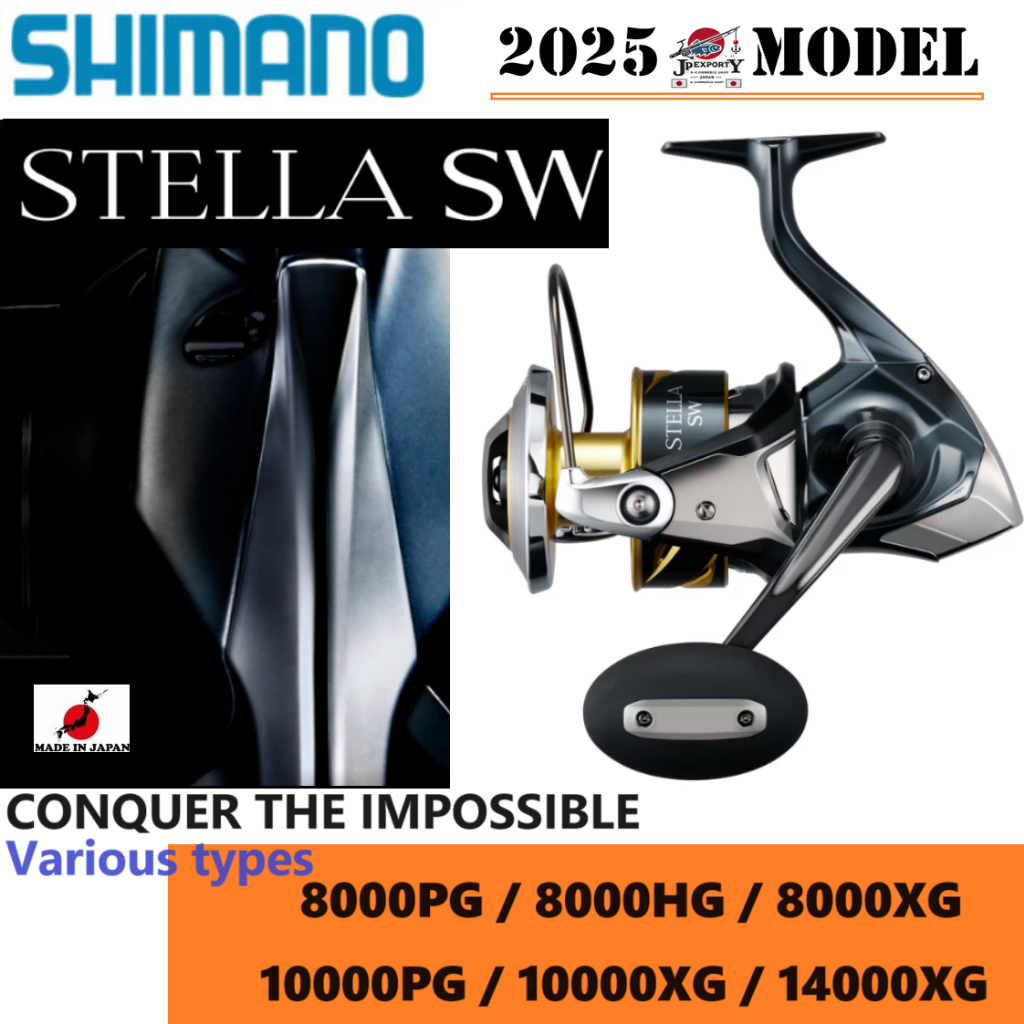 Shimano 25'STELLA SW 8000/PG/HG/XG/10000/PG/HG/14000XG Top-of-the-line spinning reel Various ...
