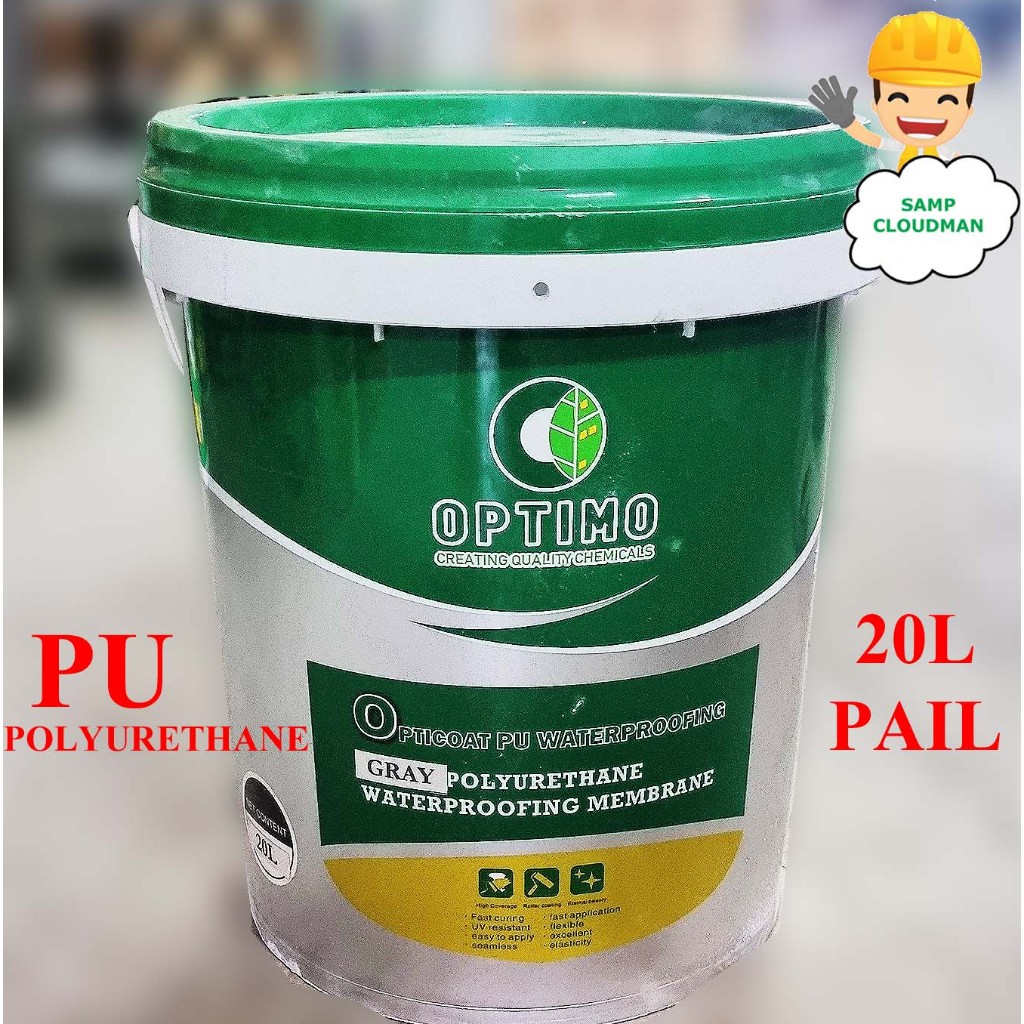 Opticoat PU Polyurethane 20L Pail Gray Waterproofing Membrane Wall ...