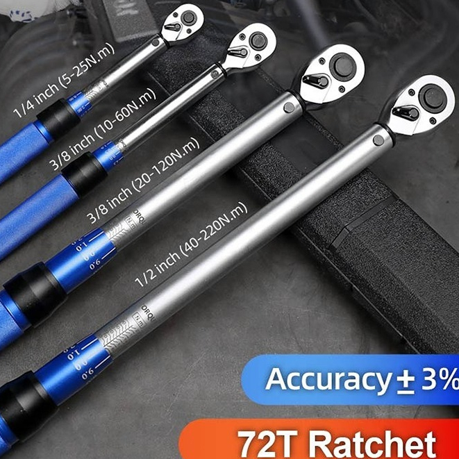 FLYTECH USA 1/2" 28-210nm / 3/8” 19-119nm / 1/4” 5-25nm DRIVE TORQUE ...