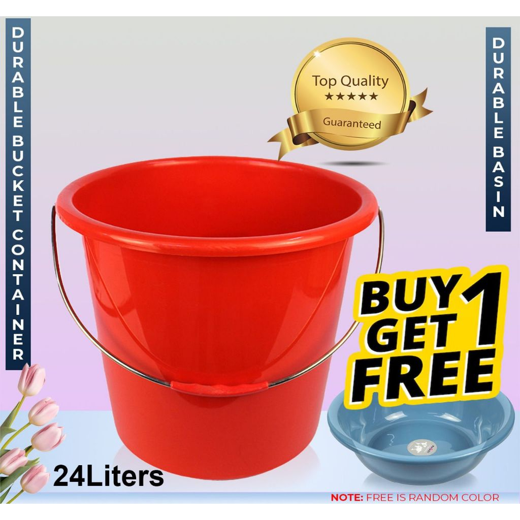 24L Multipurpose Water Storage Bucket with Handle – Durable Heavy-Duty ...
