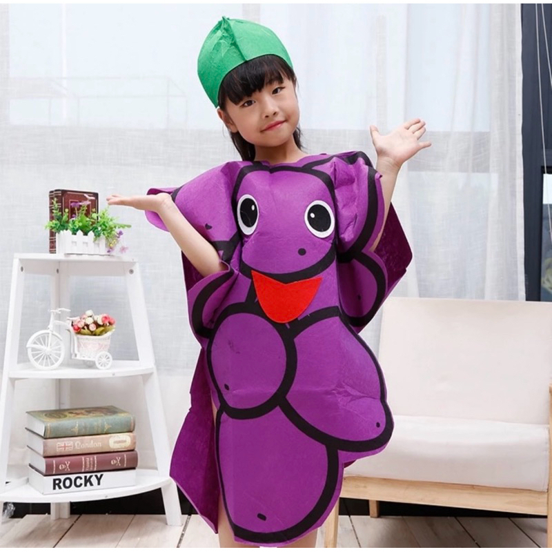 COD Nutrition Month Grapes / Ubas Vegetables and Fruits Cosplay Costume For Kids | Shopee ...