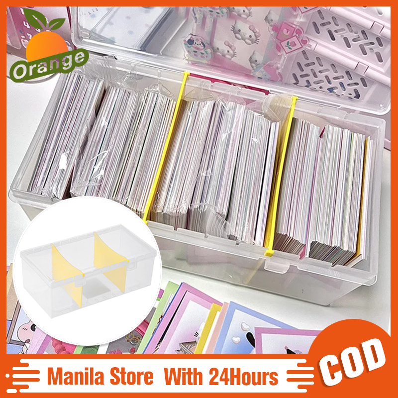 Plastic Trading Card Storage Box With 2 Dividers Trading Card Storage ...