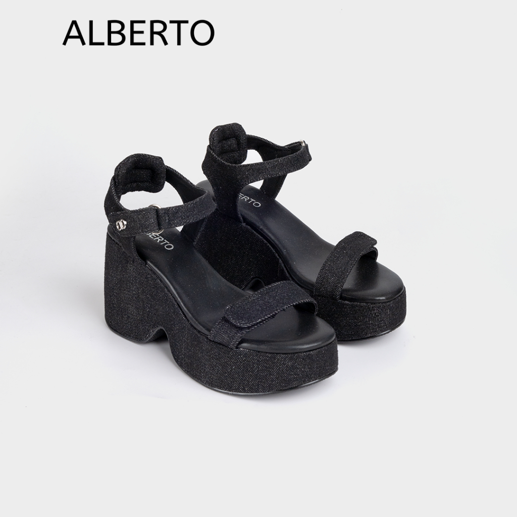ALBERTO Women's Debora Denim Platform Sandals | Shopee Philippines