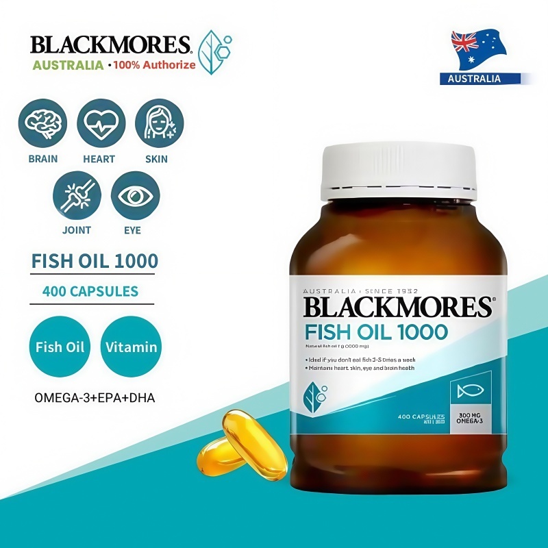 【EXP2028】Blackmores fish oil original 1000mg omega 3+EPA+DHA healthy ...