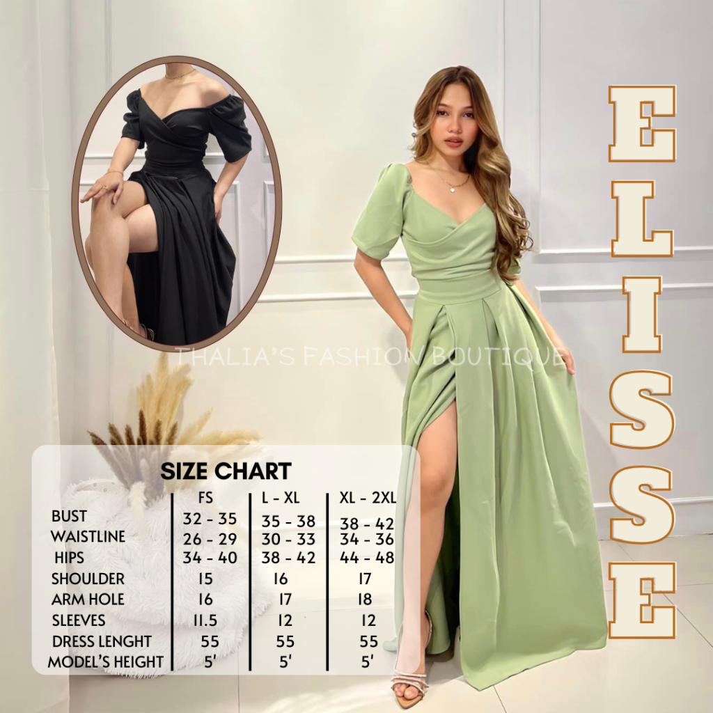 TFB ELISSE NEOPRENE TWO WAY DRESS FOR EVENTS / FORMAL / ENTOURAGE / SPONSORS ETC. | Shopee ...