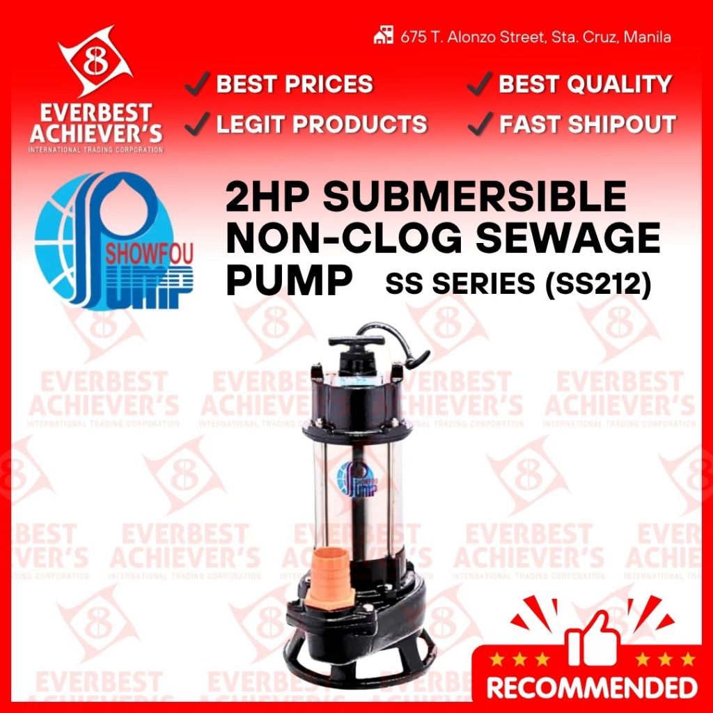 SHOWFOU SS-212 Sewage Submersible Pump 2HP (Made in Taiwan) | Shopee ...