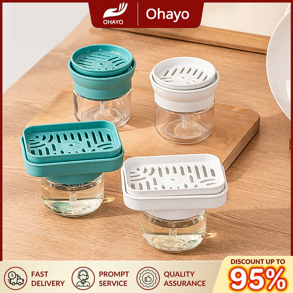 2-in-1 Soap Detergent Dispenser Portable Manual Dishwashing Soap ...