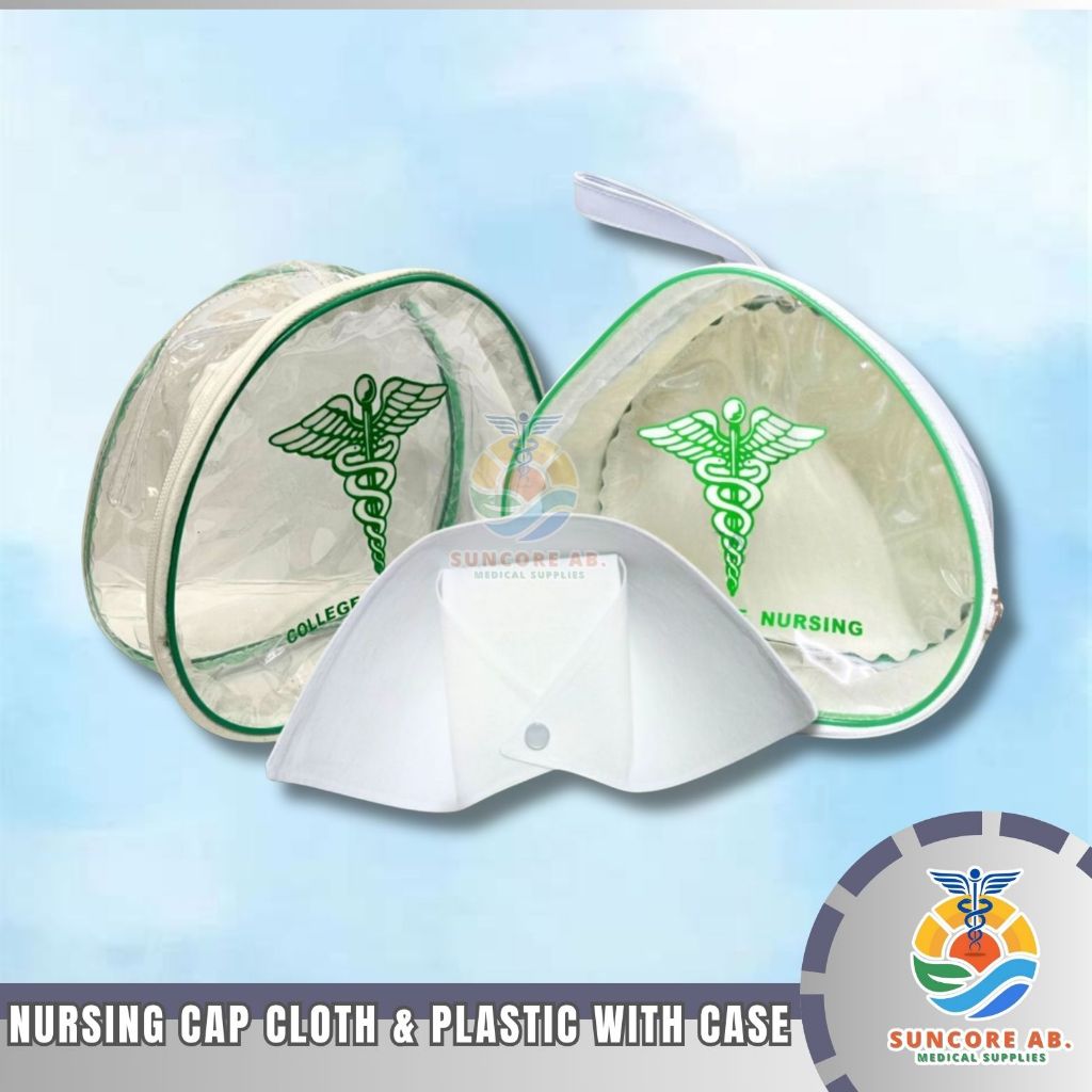 NURSING CAP CLOTH AND SYNTHETIC PVC WITH CLEAR AND WHITE CASE | Shopee ...