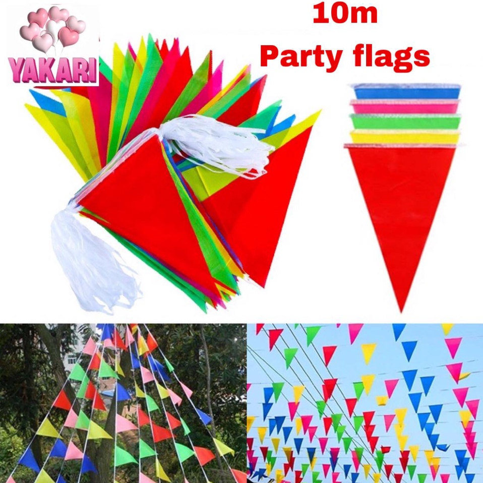 10 Meter's Fiesta Flag Colorful Polyester Fabric Bunting Banderitas ...