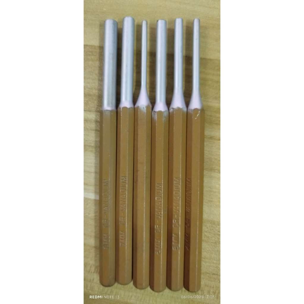 Japan Surplus Branded 6PCS Pin Punch Chisel Set 4mm - 8mm Heavy Duty ...