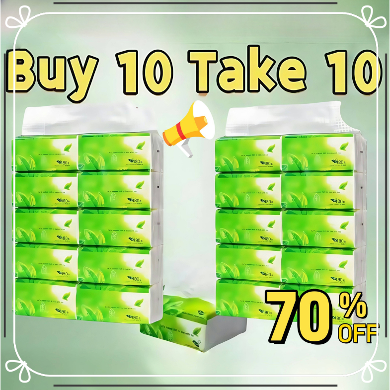 【Buy 10 Take 10】 Facial Tissue Organic Green Tea Tissue Paper Car ...