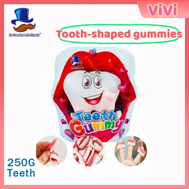 250g tooth-shaped gummy candies/sugar wholesale fructose/children's ...