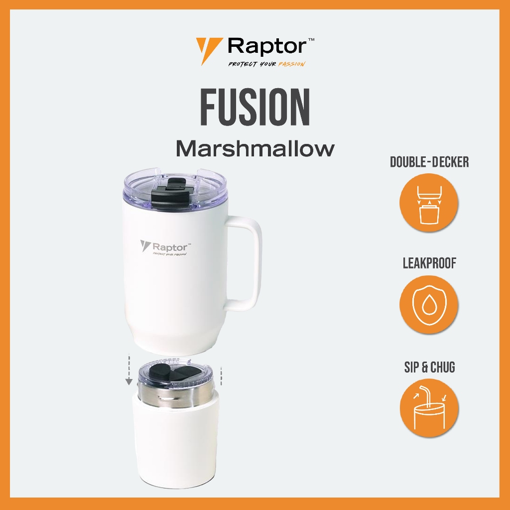 Raptor Drinkware Fusion 28 oz, 2-in-1 Double-Wall Vacuum Insulated ...