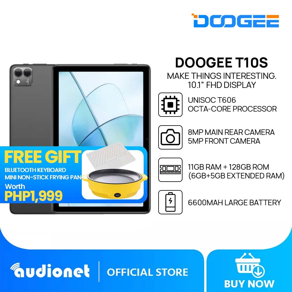 Doogee T10S Tablet | 11GB(6+5)+128GB | 10.1” FHD Display | Unisoc T606 ...