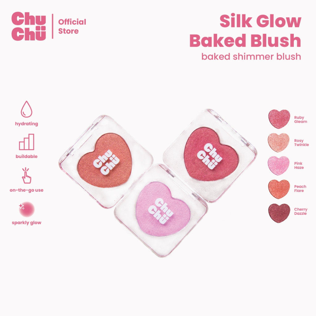 Chu Chu Beauty Silk Glow Baked Blush | Shopee Philippines