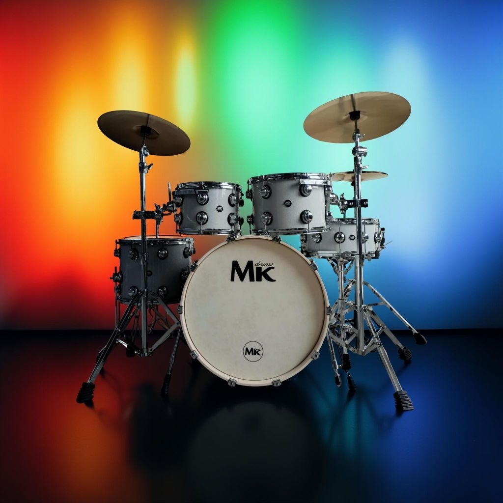 MK PRO DRUM SET 5PC WITH HARDWARES AND CYMBALS (BIRCH WOOD DIAMOND ...
