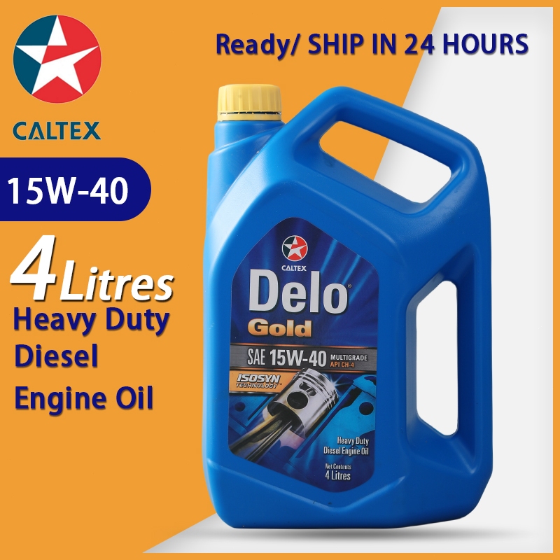 Caltex Delo Gold 4L SAE 15w-40 Multigrade CH-4 Heavy Duty Diesel Engine ...