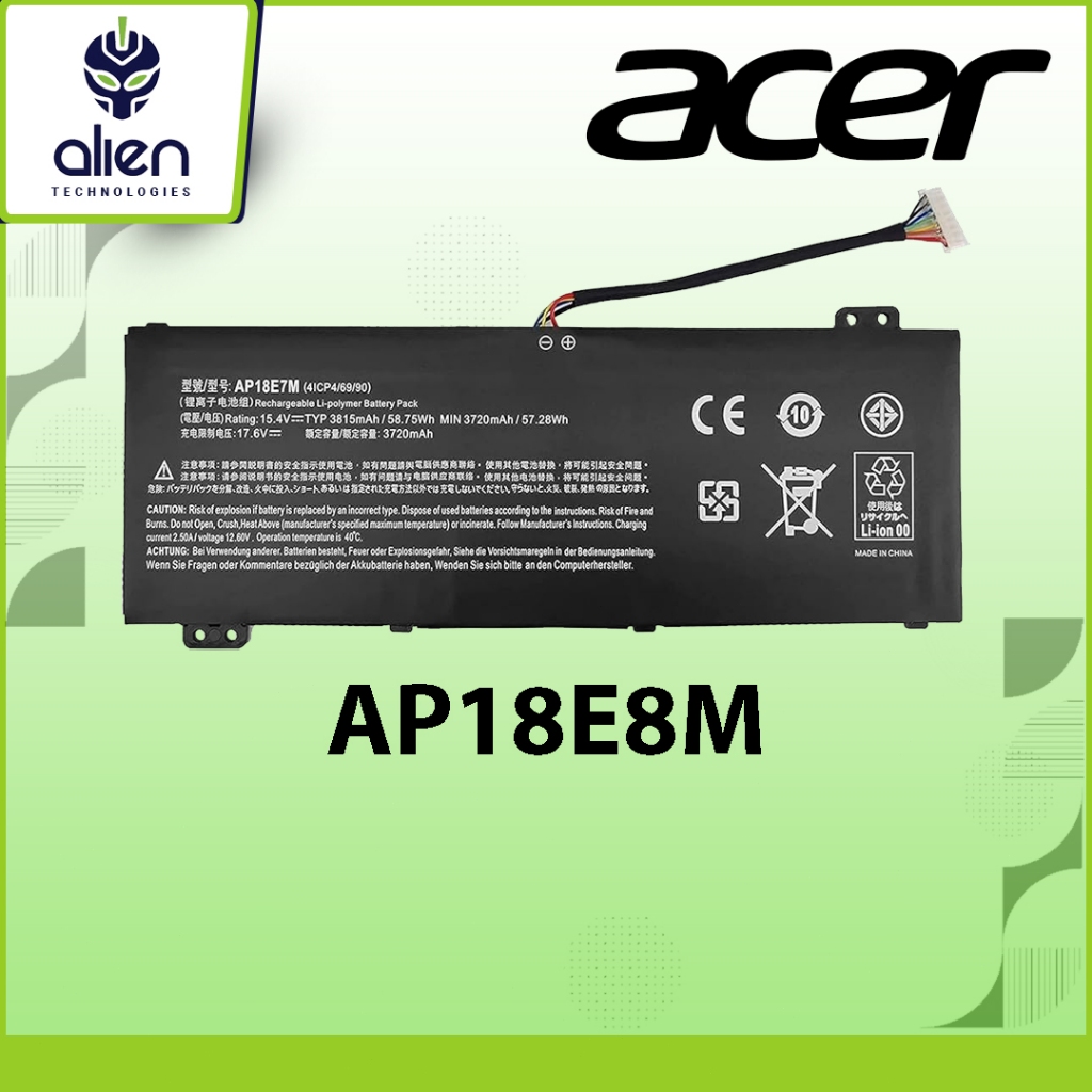Acer Laptop Battery AP18E7M AP18E8M for Nitro 5 AN517-51 AN517-52 AN515 ...