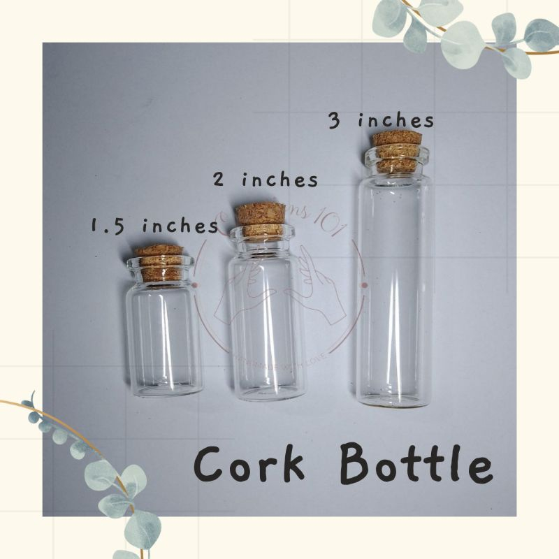 Cork Bottle or Vials per piece (empty)5 pcs.minimun order | Shopee ...